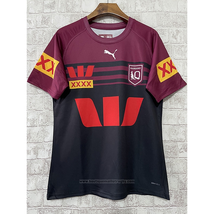 Maillot Queensland Maroons Rugby 2024 Entrainement Noir